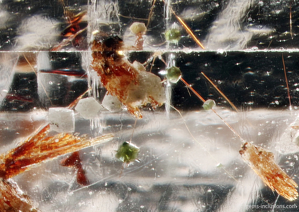 Columbite-tantalite inclusions | gems-inclusions